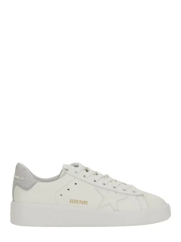 GOLDEN GOOSE Purestar Leather Sneakers - Silver