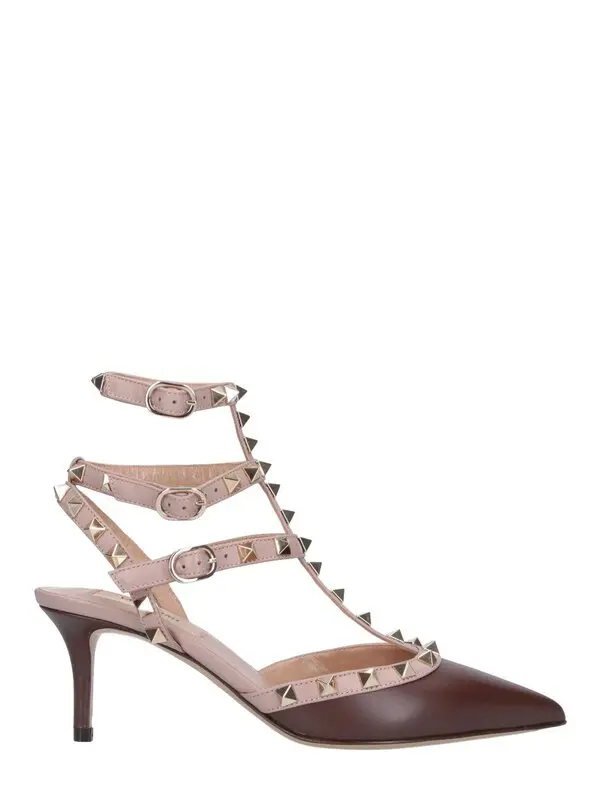 Valentino Garavani Studded Pointed-toe Slingback Pumps - Beige