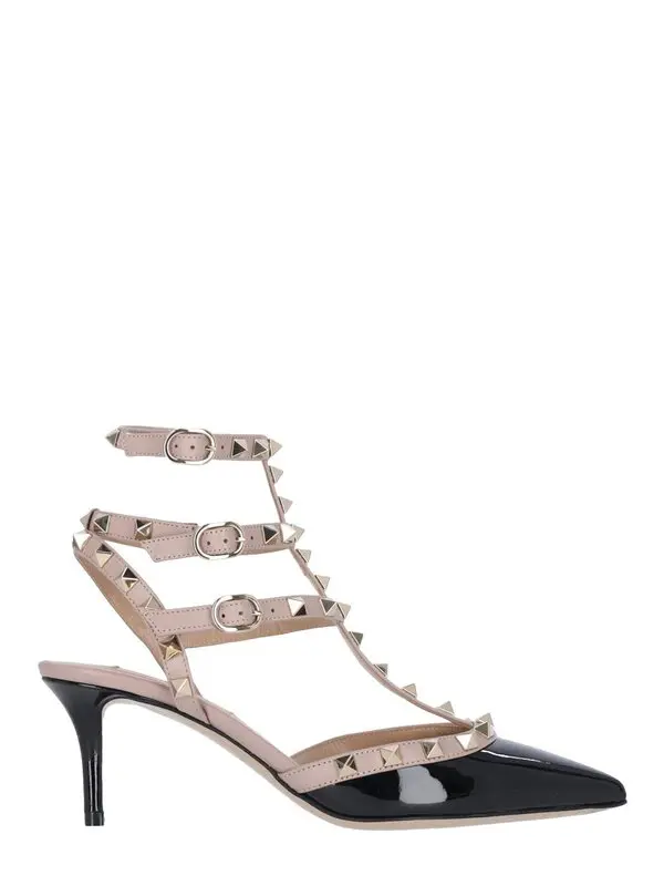 Valentino Garavani Studded Pointed-toe Slingback Pumps - Black