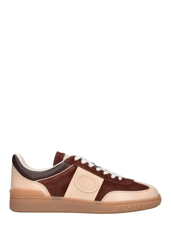 Valentino Garavani Low-top Paneled Sneakers - Brown