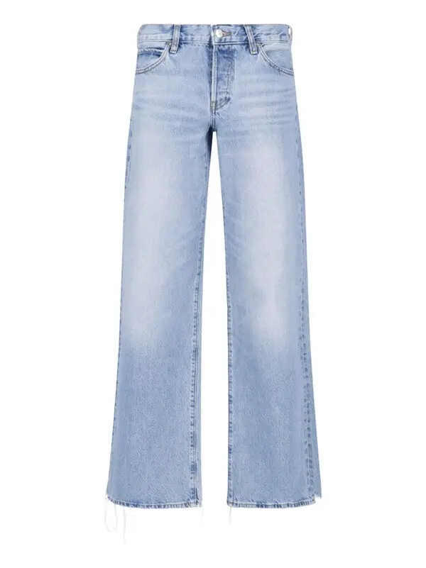 FRAME High-rise Wide-leg Jeans - Blue