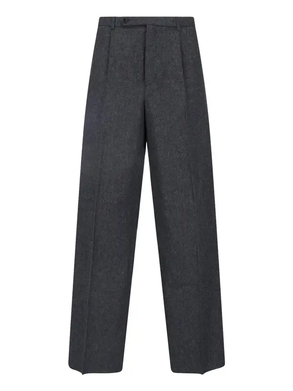 JIL SANDER Tailored Wide-leg Wool Trousers - Grey