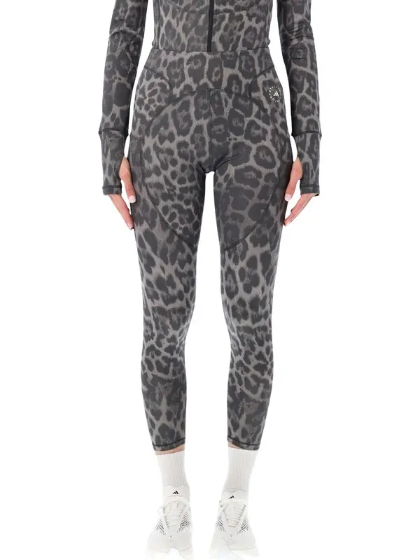 Adidas By Stella McCartney Printed High-rise Leggings - Leo/grey