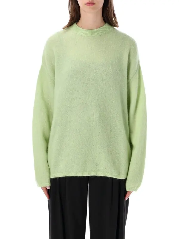 THE FRANKIE SHOP Oversized Crewneck Sweater - Lime