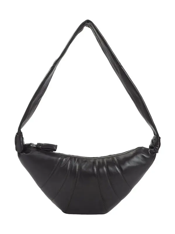 LEMAIRE Medium Croissant Handbag In 100% Lamb Leather - Brown