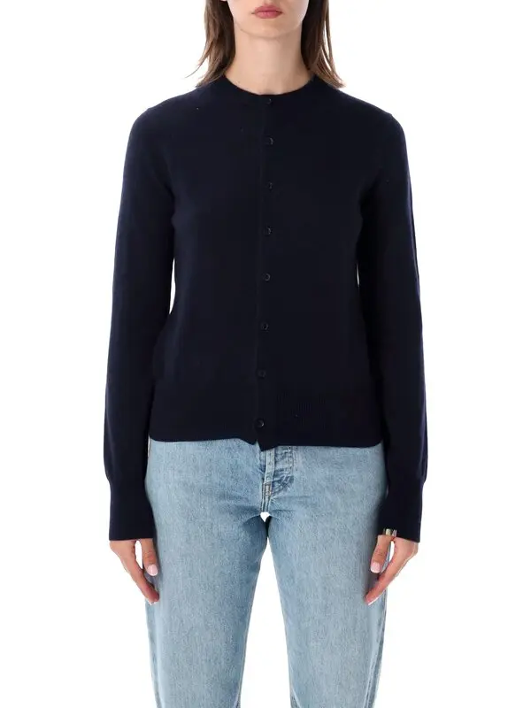 Extreme Cashmere Little 2 Mini Cashmere Cardigan With Corozo Buttons - Blu