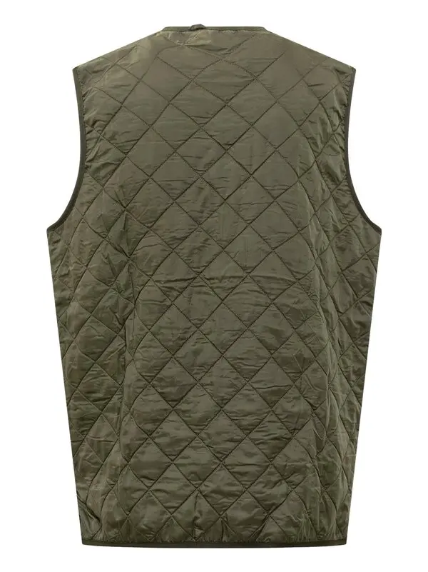 Barbour Quilted Zip-front Vest - Olive
