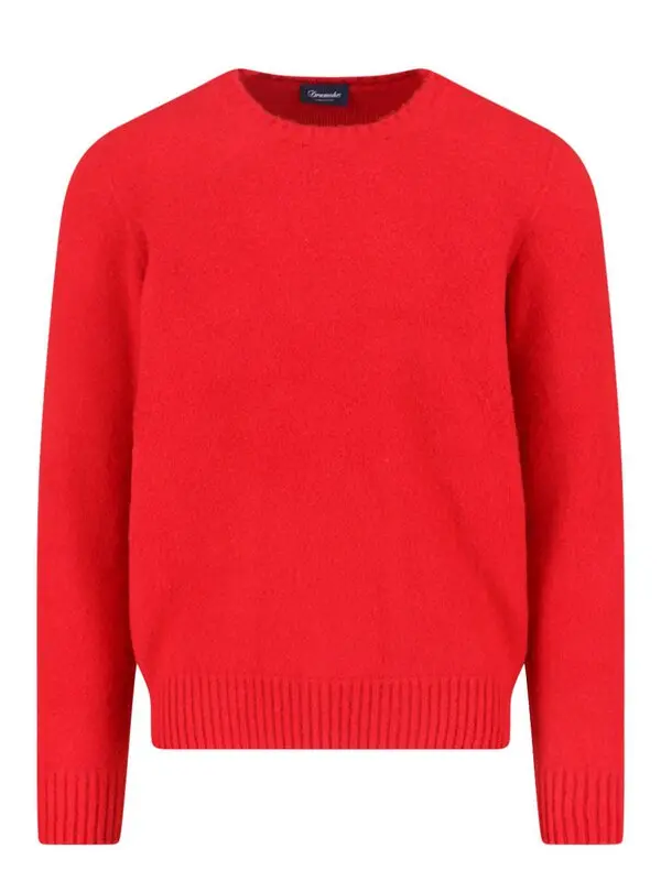 DRUMOHR Crewneck Long Sleeve Sweater - Red