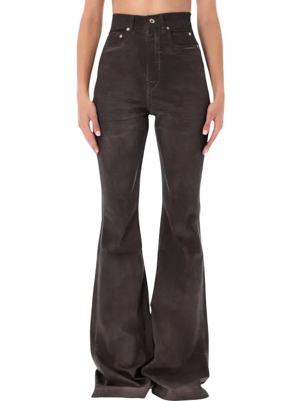 Rick Owens High-rise Slim Bootcut Jeans - Grape