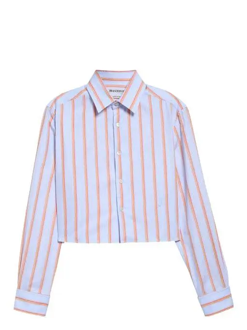 JW Anderson Striped Cropped Shirt - Blue/orange