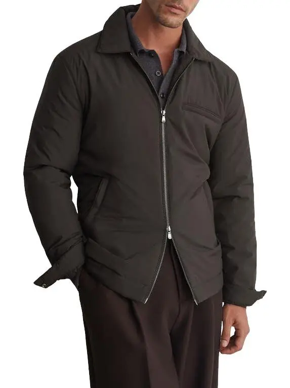 REISS Bernardi Padded Jacket - Dark Brown