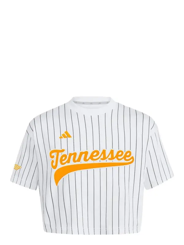 Adidas Tennessee Volunteers Pinstripe Cropped Jersey White - White / Grey Five