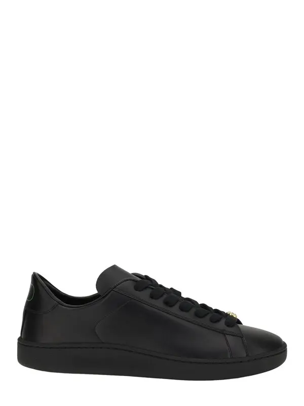 Valentino Garavani Royco Nappa Calfskin Lace-up Sneakers With Vlogo Signature - Black