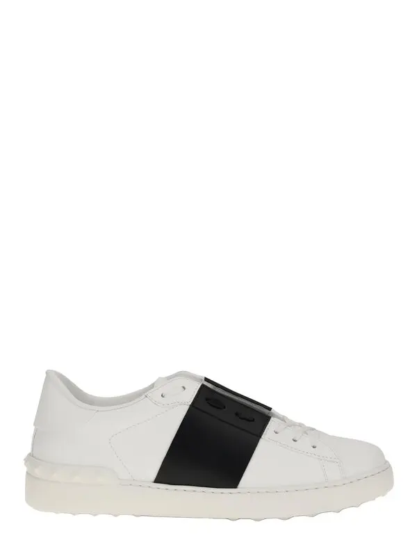 Valentino Garavani Open Sneakers With Studded Heel - White