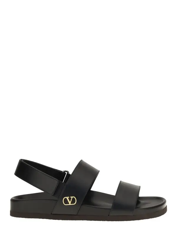 Valentino Garavani Studded Calfskin Sandals - Black