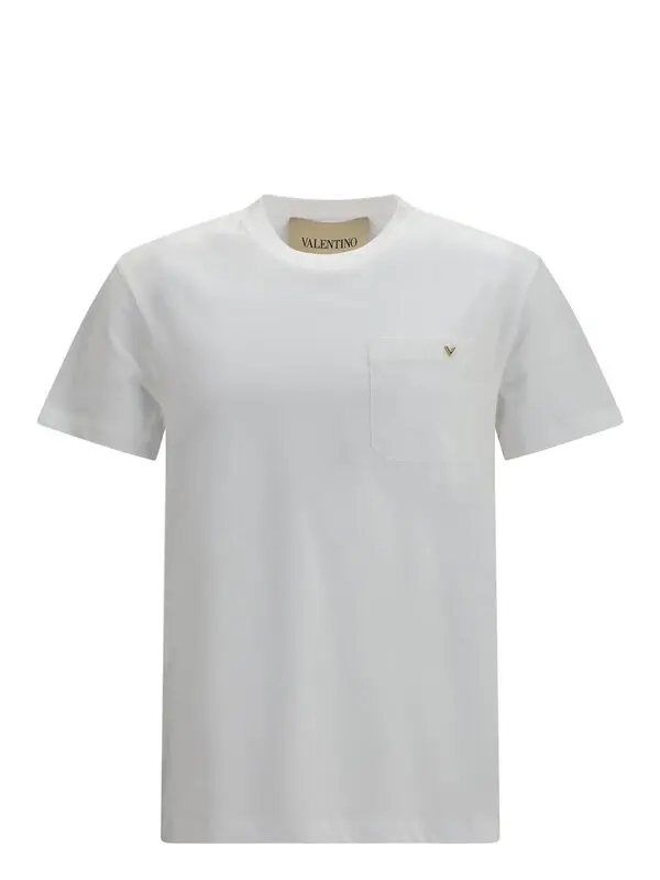 Valentino Garavani Cotton Vlogo T-hirt - White