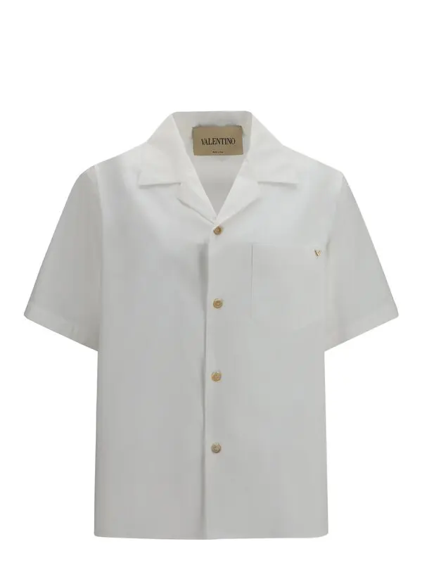 Valentino Garavani Short-sleeve Shirt With Vlogo - White