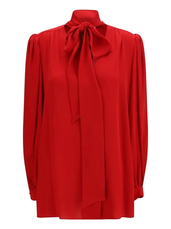 Valentino Garavani Silk Georgette Blouse - Red