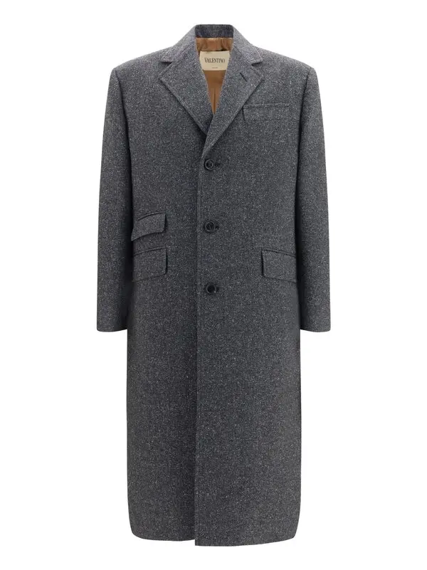 Valentino Garavani Long Single-breasted Coat - Grey