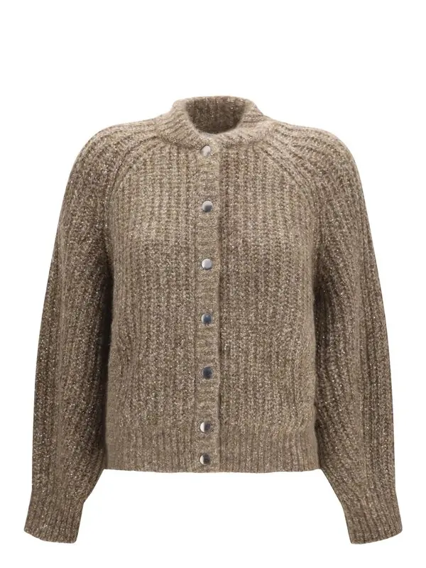Brunello Cucinelli Sequin Cardigan - Brown