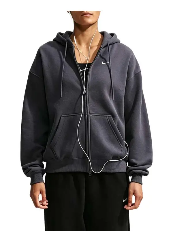 Nike Studio Fleece Oversized Hoodie - Gridiron/sail