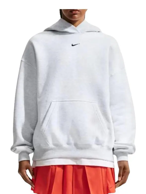 Nike Studio Fleece Hoodie - Birch Heather/black