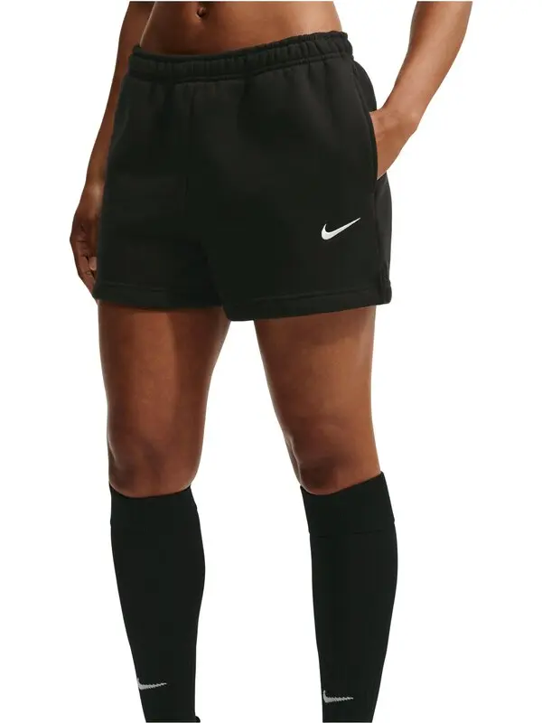 Nike Studio Fleece Mid-rise Shorts - Total Black/sail
