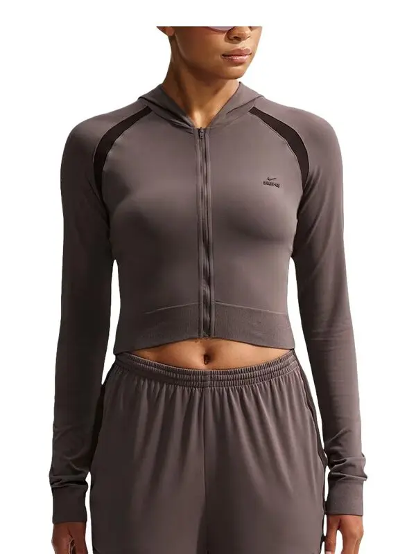 Nike X Skims Stretch Nylon Baby Hoodie - Resin/phoenix