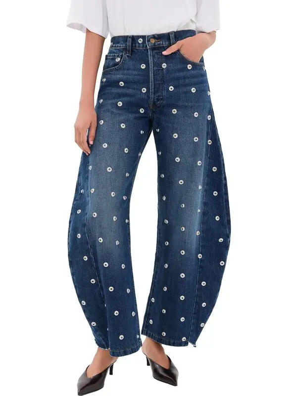A.W.A.K.E. Mode Embellished Denim Jeans - Blue