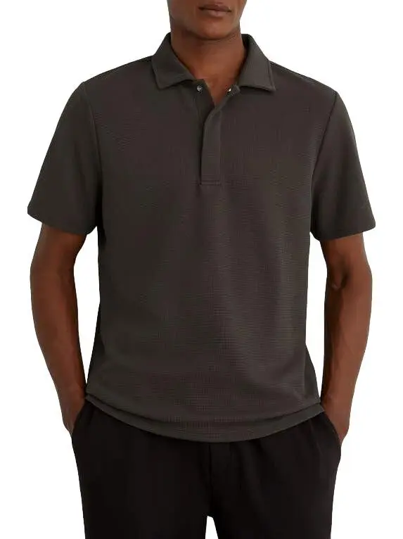 REISS Reed Performance Polo - Brown