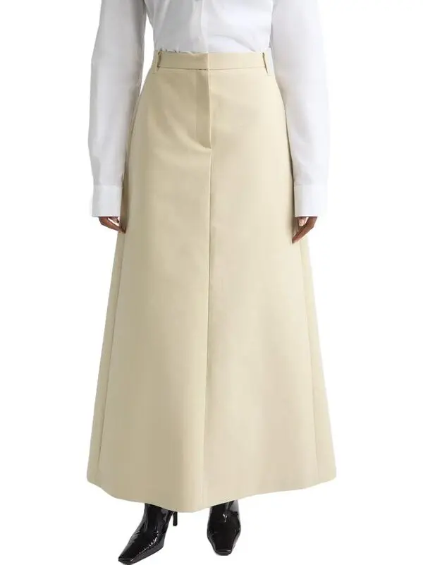EENK Draped Back A-line Skirt - Beige