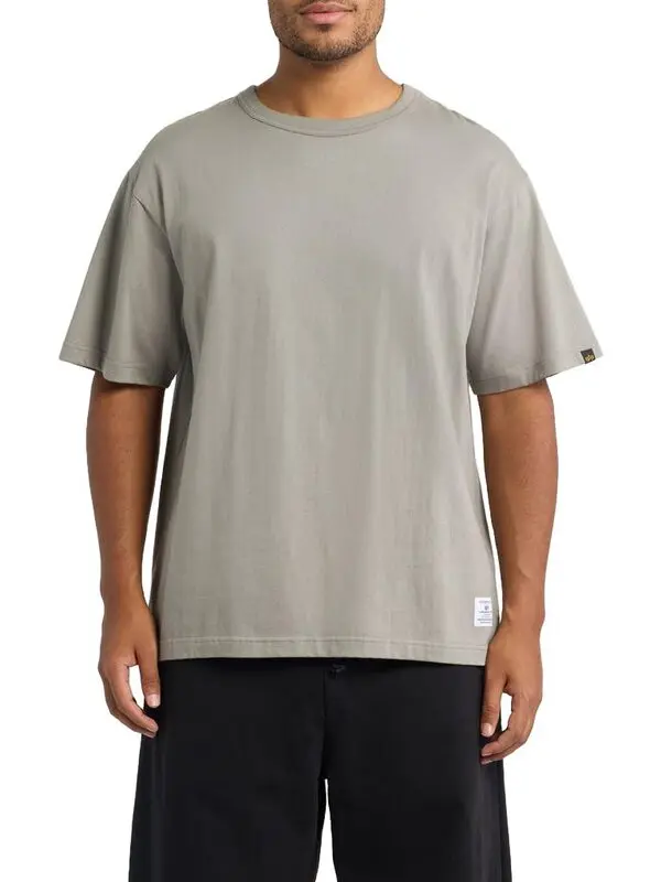Alpha Industries Essential Relaxed Fit T-shirt - Mid Gray