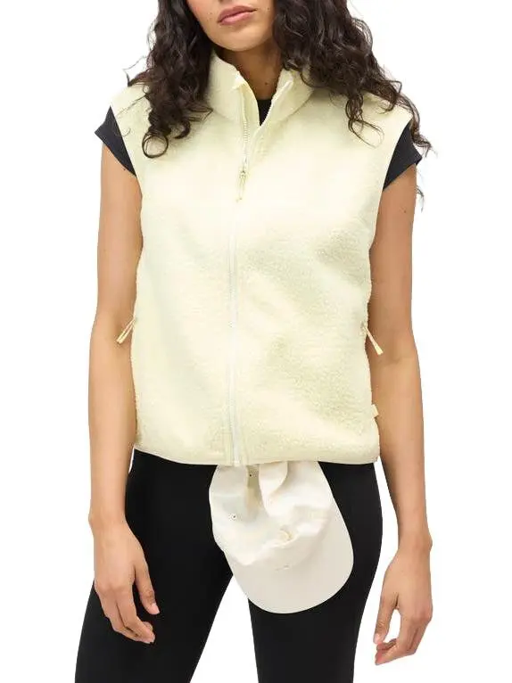 HALFDAYS Chapelle High-pile Fleece Vest - Chardonnay