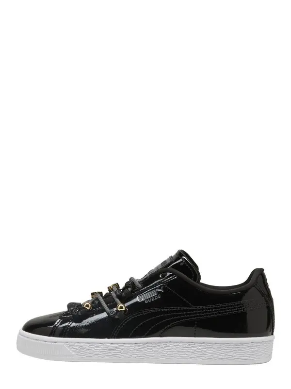PUMA Suede Bloom Patent Lace-up Sneakers - Black