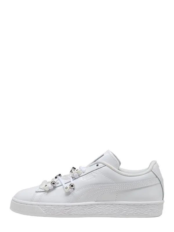 PUMA Suede Bloom Patent Lace-up Sneakers - White