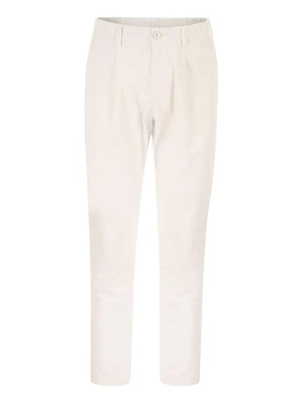Herno Trousers With Pleats - Cream