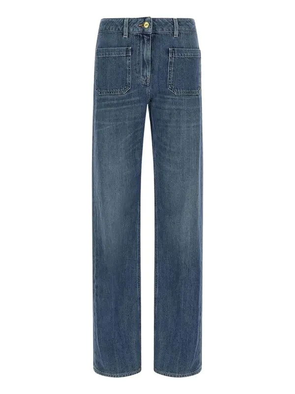 Elisabetta Franchi Vintage Wide Leg Jeans - Blue