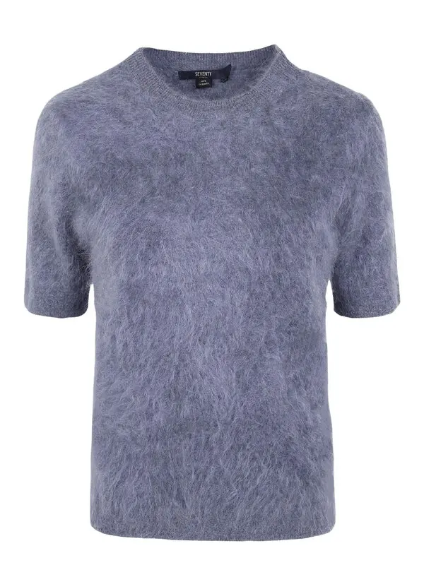 SEVENTY VENEZIA Short Sleeve Crewneck - Gray