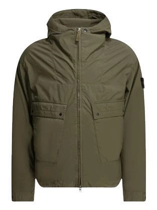 Stone Island Hooded Waterproof Jacket - Green