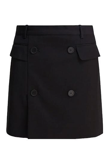 Balenciaga Viscose And Wool Twill Mini Skirt - Black