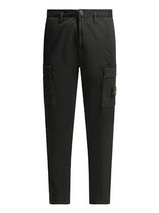 Stone Island Old Effect Cargo Pants - Black