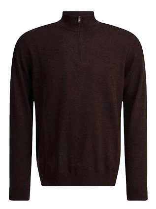 NN.07 Gustav Half-zip Sweater - Brown