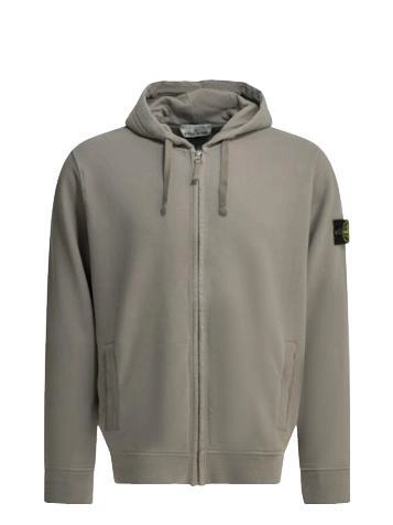 Stone Island Full Zip Hooded Sweatshirt - Grey