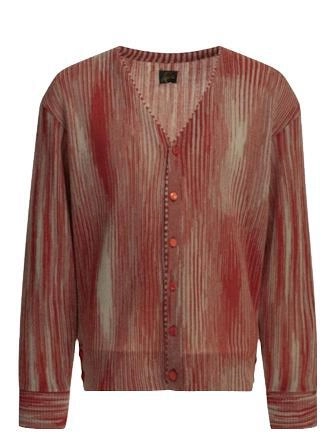 Needles Striped Cardigan - Red