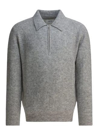 NN.07 Alfie Alpacablend Polo Shirt Sweater - Grey