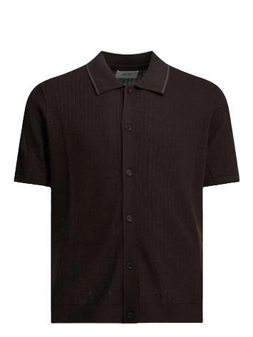 NN.07 Nalo Polo Shirt Sweater - Brown