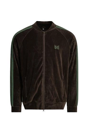 Needles Track Zippered Sweatshirt - Brown