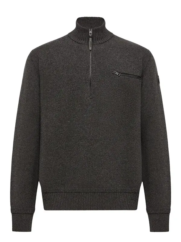 Moncler Quarter Zip Pullover - Grey