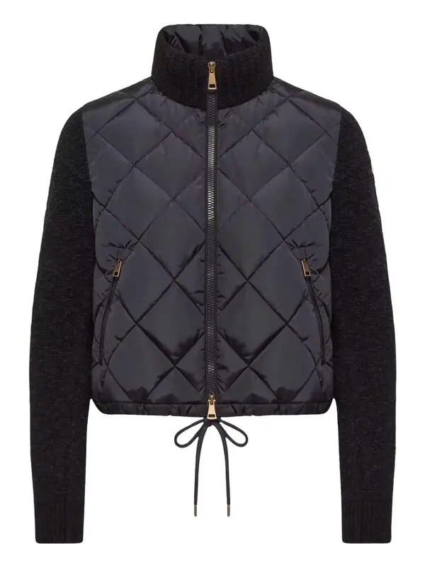 Moncler Quilted Cardigan - Blue