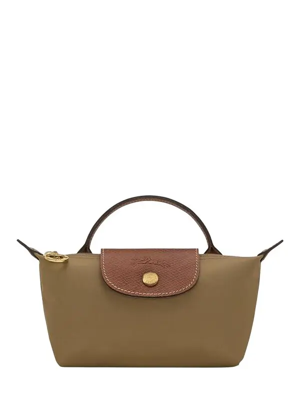 Longchamp Le Pliage Pouch With Handle - Green